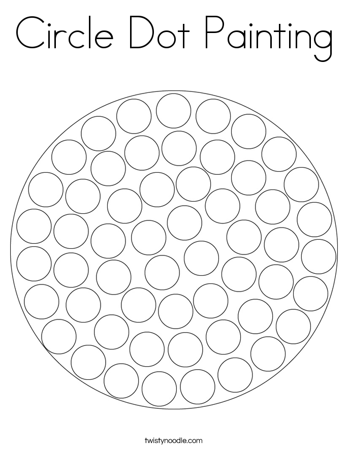 Circle Dot Painting Coloring Page - Twisty Noodle Circle Dot Painting Coloring Page - Twisty Noodle