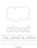Cloud Worksheet - Cursive - Twisty Noodle