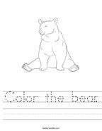 Bear Worksheets - Twisty Noodle