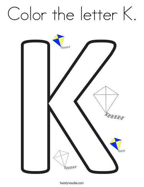 Color The Letter K Coloring Page Twisty Noodle Color The Letter K Coloring Page Twisty Noodle