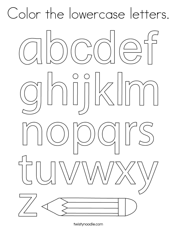 Color the lowercase letters Coloring Page - Twisty Noodle Color the lowercase letters Coloring Page - Twisty Noodle