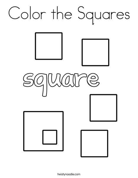 Color the Squares Coloring Page - Twisty Noodle Color the Squares Coloring Page - Twisty Noodle