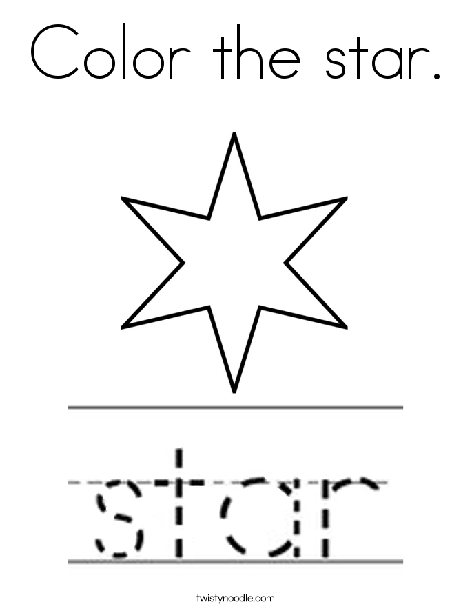 Color the star Coloring Page - Twisty Noodle