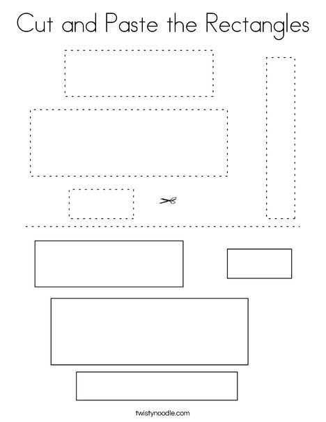 Cut and Paste the Rectangles Coloring Page - Twisty Noodle