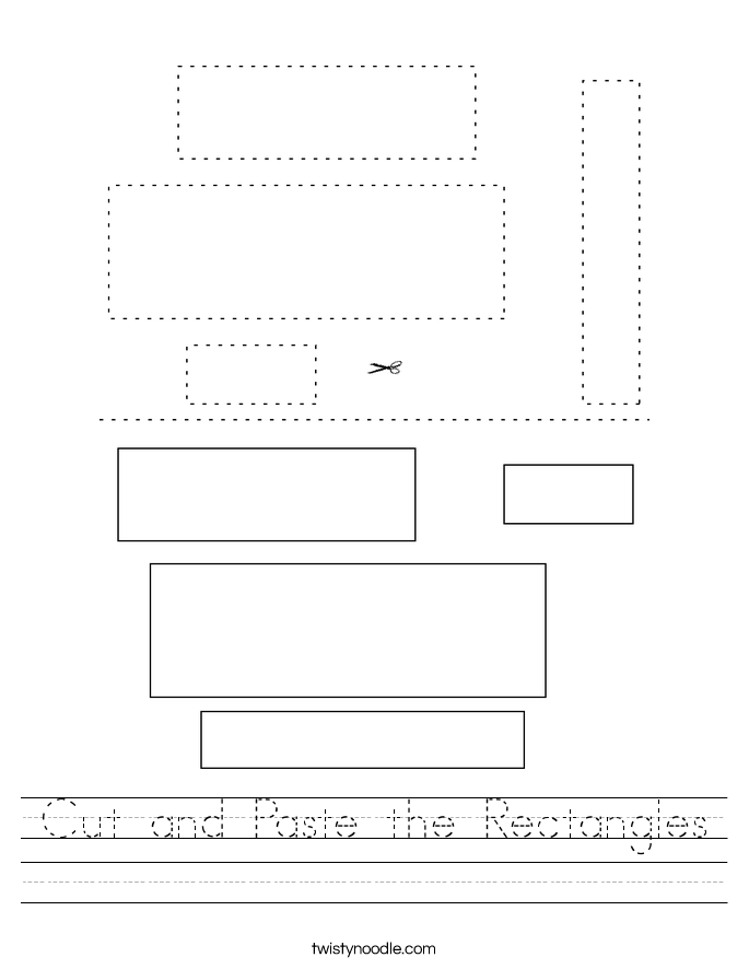 Cut and Paste the Rectangles Worksheet - Twisty Noodle