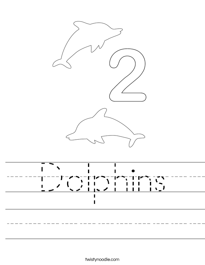 Dolphins Worksheet - Twisty Noodle