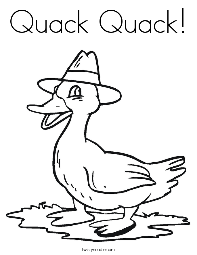 Quack Quack Coloring Page - Twisty Noodle Quack Quack Coloring Page - Twisty Noodle
