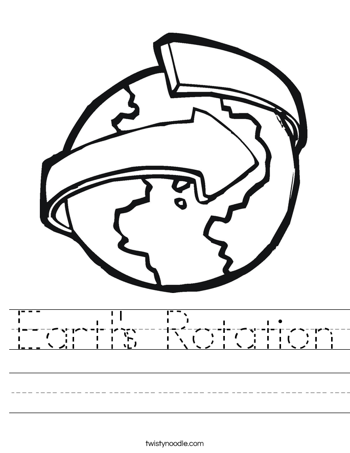 Earth's Rotation Worksheet - Twisty Noodle Earth's Rotation Worksheet - Twisty Noodle