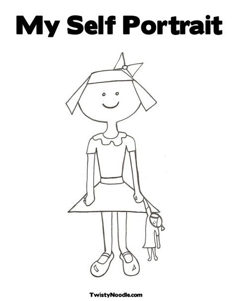 find self portrait template printable on scour : Katie's blog
