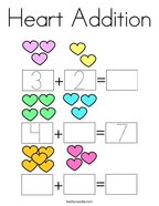 Count 24 Hearts Coloring Page - Tracing - Twisty Noodle