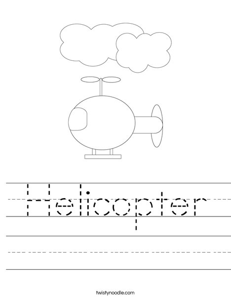 Helicopter Worksheet - Twisty Noodle