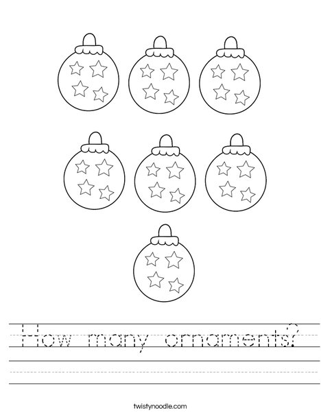 How many ornaments Worksheet - Twisty Noodle