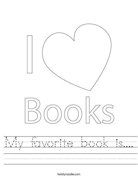 My favorite book is Worksheet - Twisty Noodle