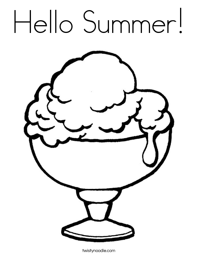 Hello Summer Coloring Page Twisty Noodle Hello Summer Coloring Page Twisty Noodle