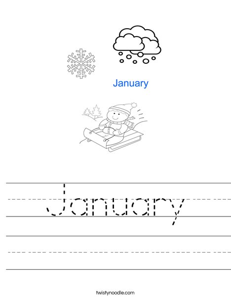 January Worksheet Twisty Noodle january-worksheet-twisty-noodle