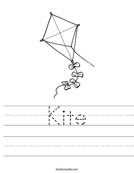 Kite Worksheet - Twisty Noodle