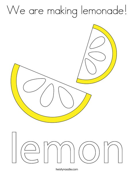 We are making lemonade Coloring Page - Twisty Noodle