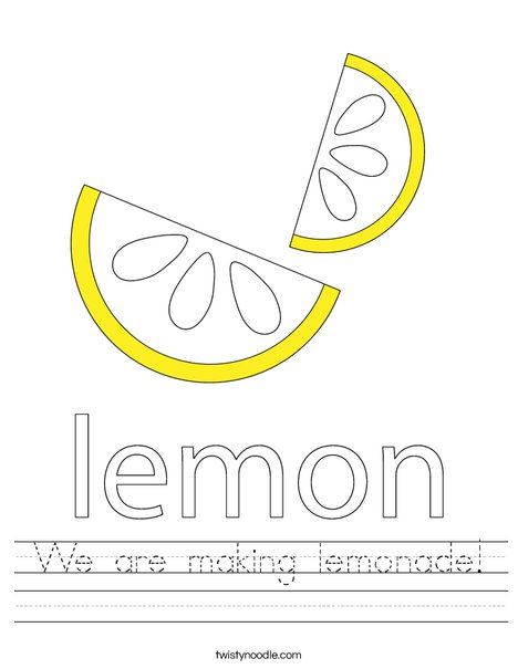 We are making lemonade Worksheet - Twisty Noodle