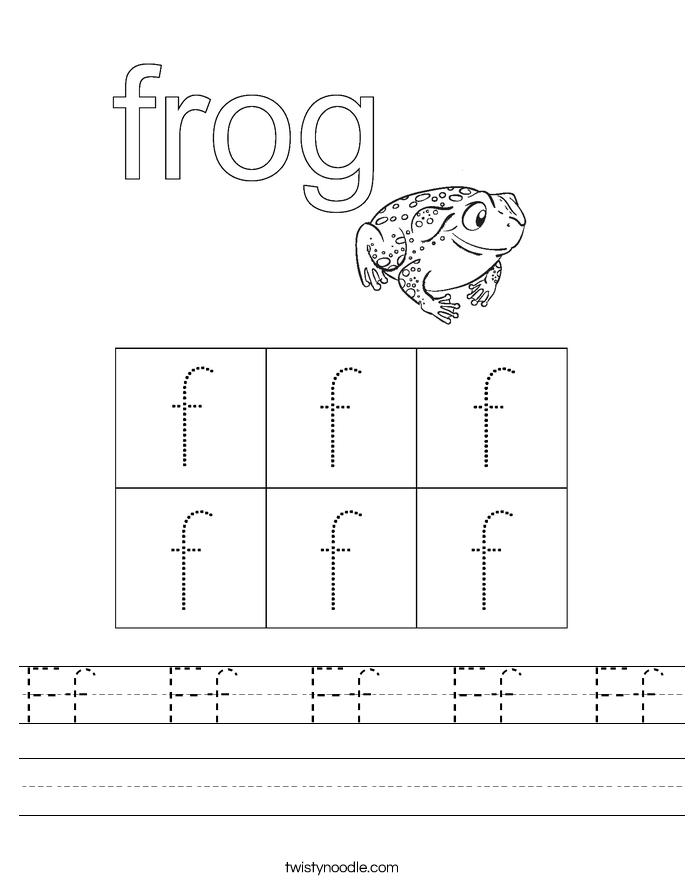 Ff Ff Ff Ff Ff Worksheet - Twisty Noodle