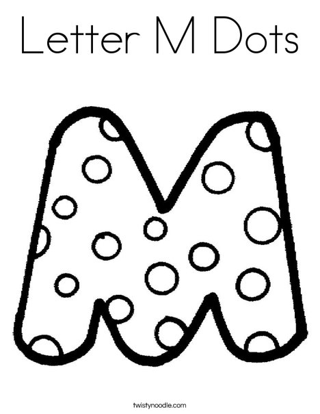 Letter M Dots Coloring Page Twisty Noodle Letter M Dots Coloring Page Twisty Noodle