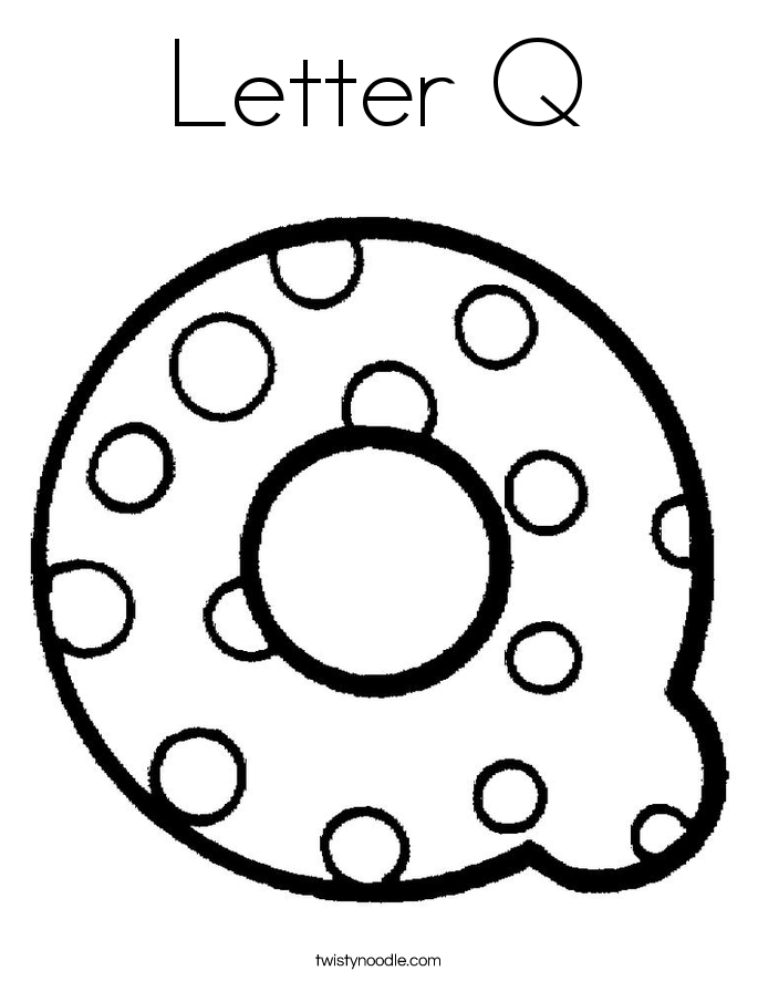 Letter Q Coloring Page Twisty Noodle Letter Q Coloring Page Twisty Noodle