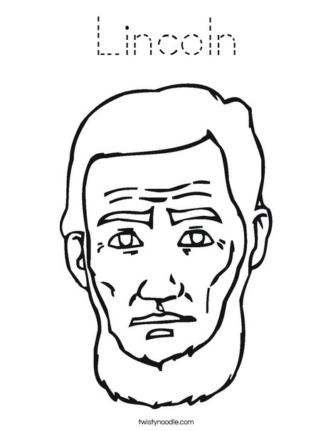 Lincoln Coloring Page - Tracing - Twisty Noodle Lincoln Coloring Page - Tracing - Twisty Noodle
