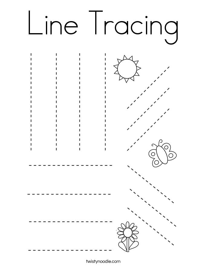 Line Tracing Coloring Page - Twisty Noodle Line Tracing Coloring Page - Twisty Noodle