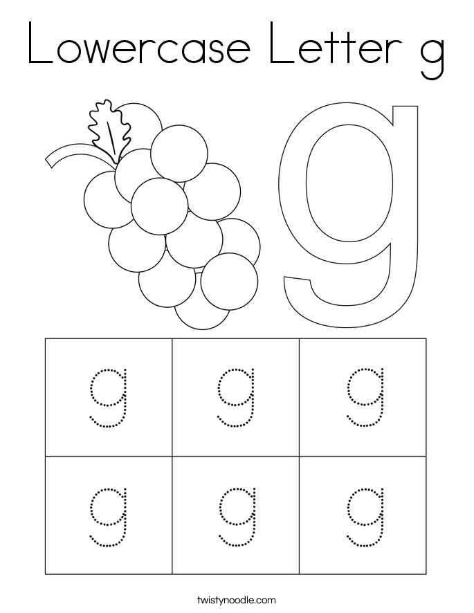 Lowercase Letter g Coloring Page - Twisty Noodle Lowercase Letter g Coloring Page - Twisty Noodle
