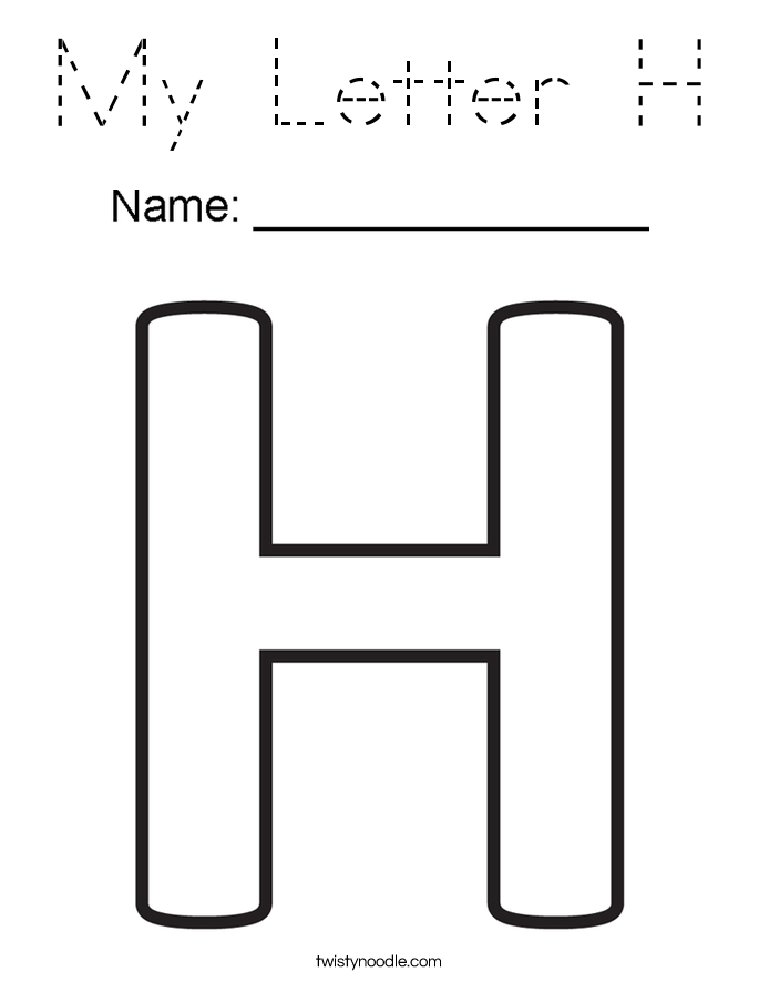 My Letter H Coloring Page Tracing Twisty Noodle My Letter H Coloring Page Tracing Twisty Noodle