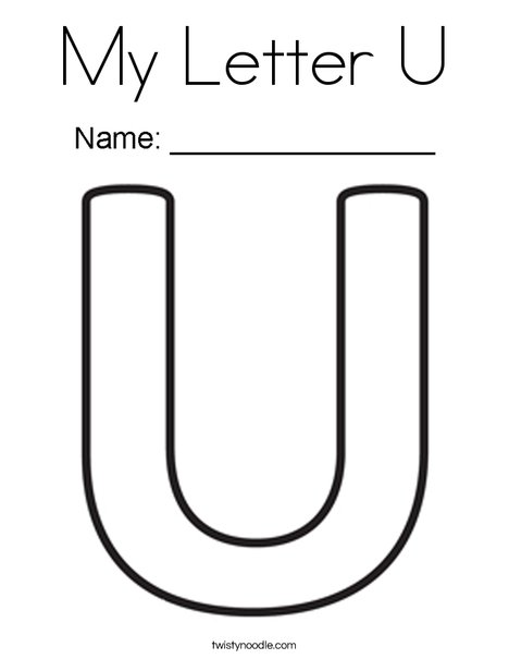 My Letter U Coloring Page Twisty Noodle My Letter U Coloring Page Twisty Noodle