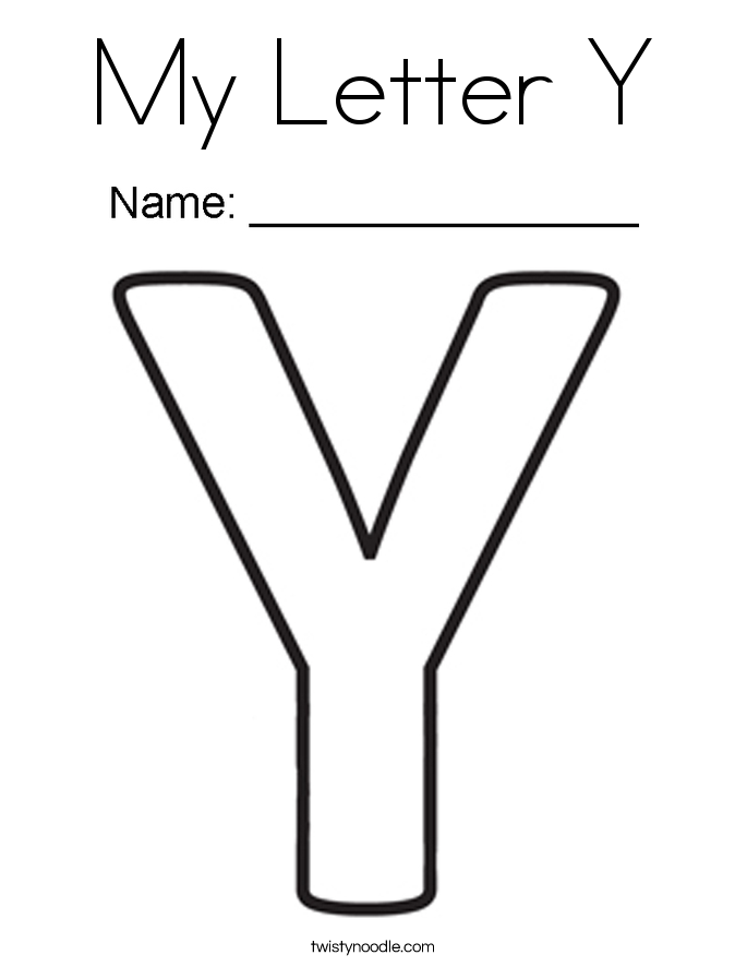 My Letter Y Coloring Page Twisty Noodle My Letter Y Coloring Page Twisty Noodle