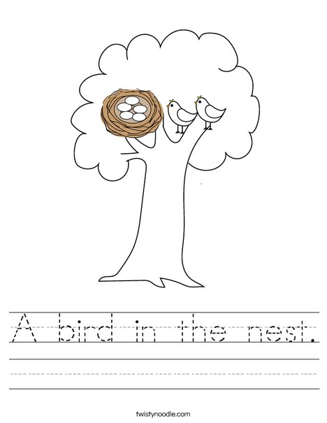 A bird in the nest Worksheet - Twisty Noodle