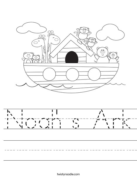Noah' s Ark Worksheet - Twisty Noodle Noah' s Ark Worksheet - Twisty Noodle