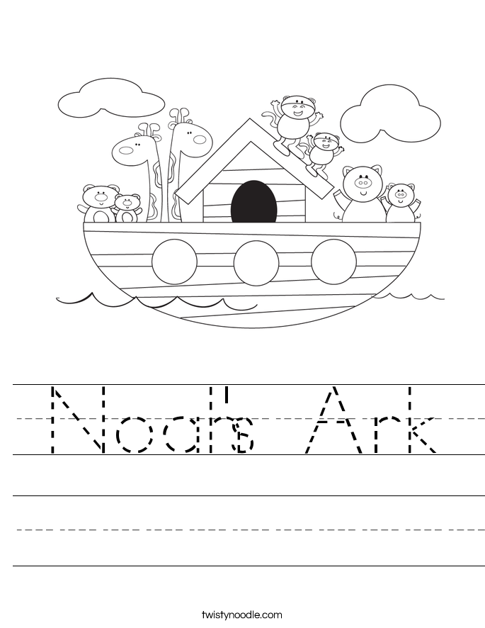 Noah's Ark Worksheet - Twisty Noodle Noah's Ark Worksheet - Twisty Noodle
