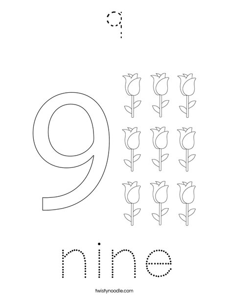 9 Coloring Page - Tracing - Twisty Noodle