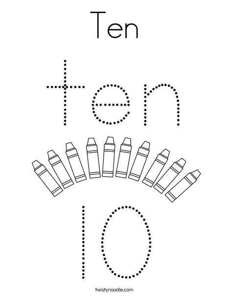 Ten Coloring Page Twisty Noodle ten-coloring-page-twisty-noodle