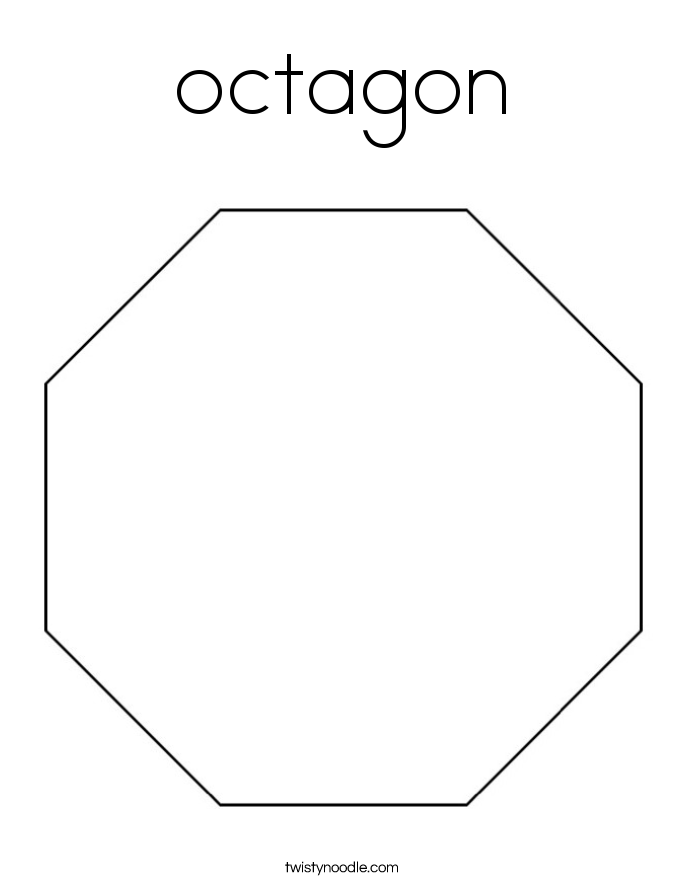 octagon Coloring Page - Twisty Noodle