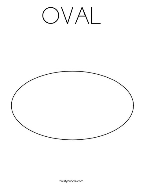 OVAL Coloring Page - Twisty Noodle