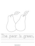 Pears Worksheet - Twisty Noodle