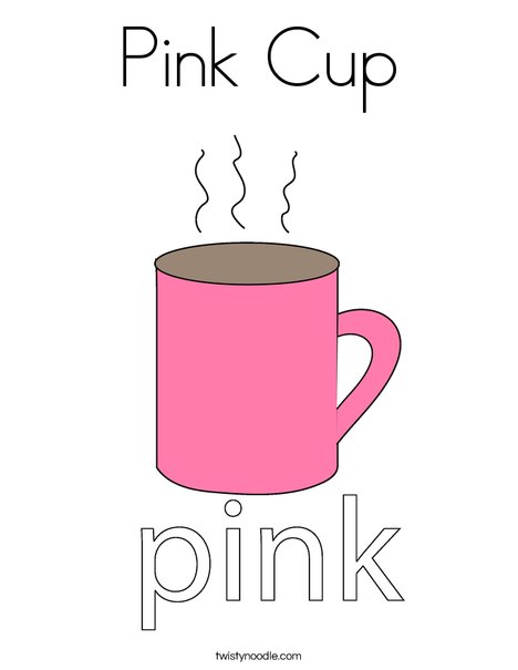 Pink Cup Coloring Page - Twisty Noodle