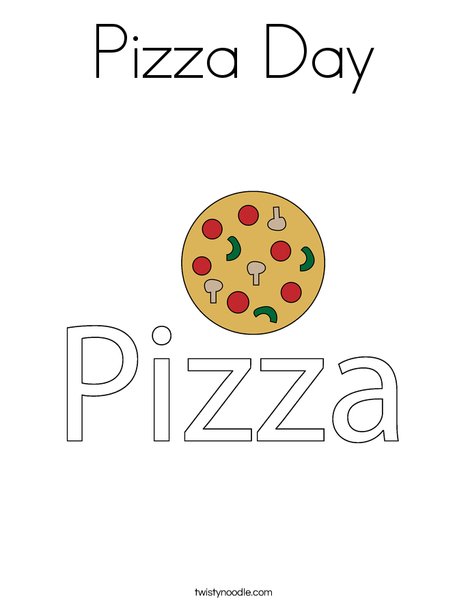 Pizza Day Coloring Page - Twisty Noodle