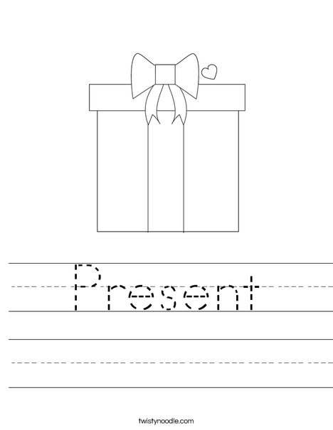 Present Worksheet - Twisty Noodle