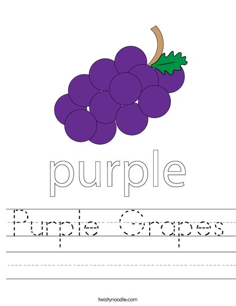 Purple Grapes Worksheet - Twisty Noodle