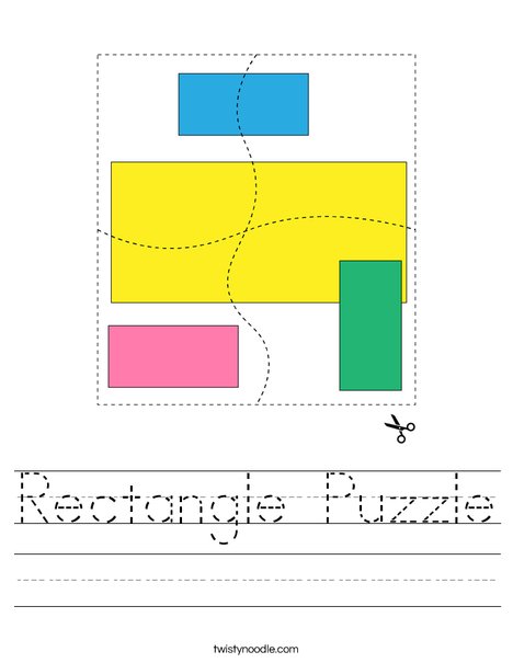 Rectangle Puzzle Worksheet Twisty Noodle