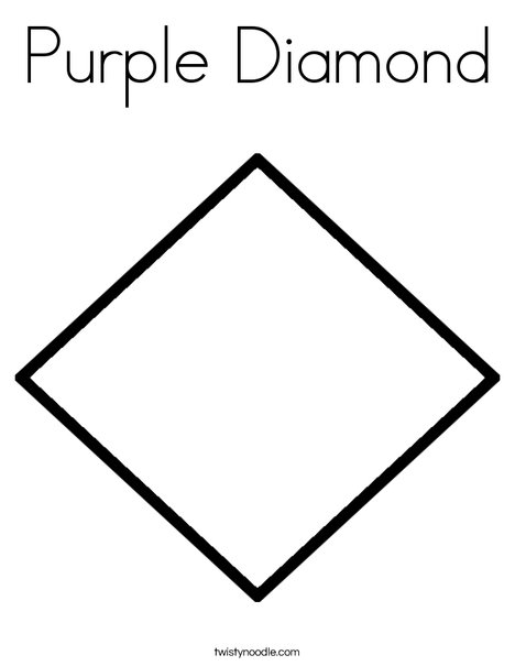 Purple Diamond Coloring Page - Twisty Noodle