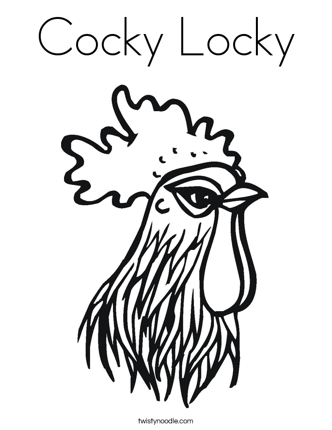 Cocky Locky Coloring Page Twisty Noodle