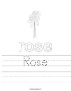 R is for Rose Worksheet - Twisty Noodle