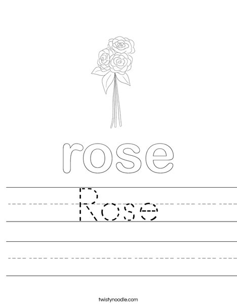 Rose Worksheet - Twisty Noodle