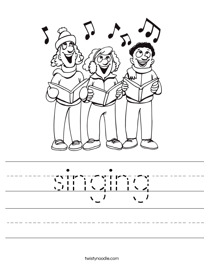 singing Worksheet - Twisty Noodle singing Worksheet - Twisty Noodle