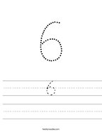 Number 6 Worksheets - Twisty Noodle